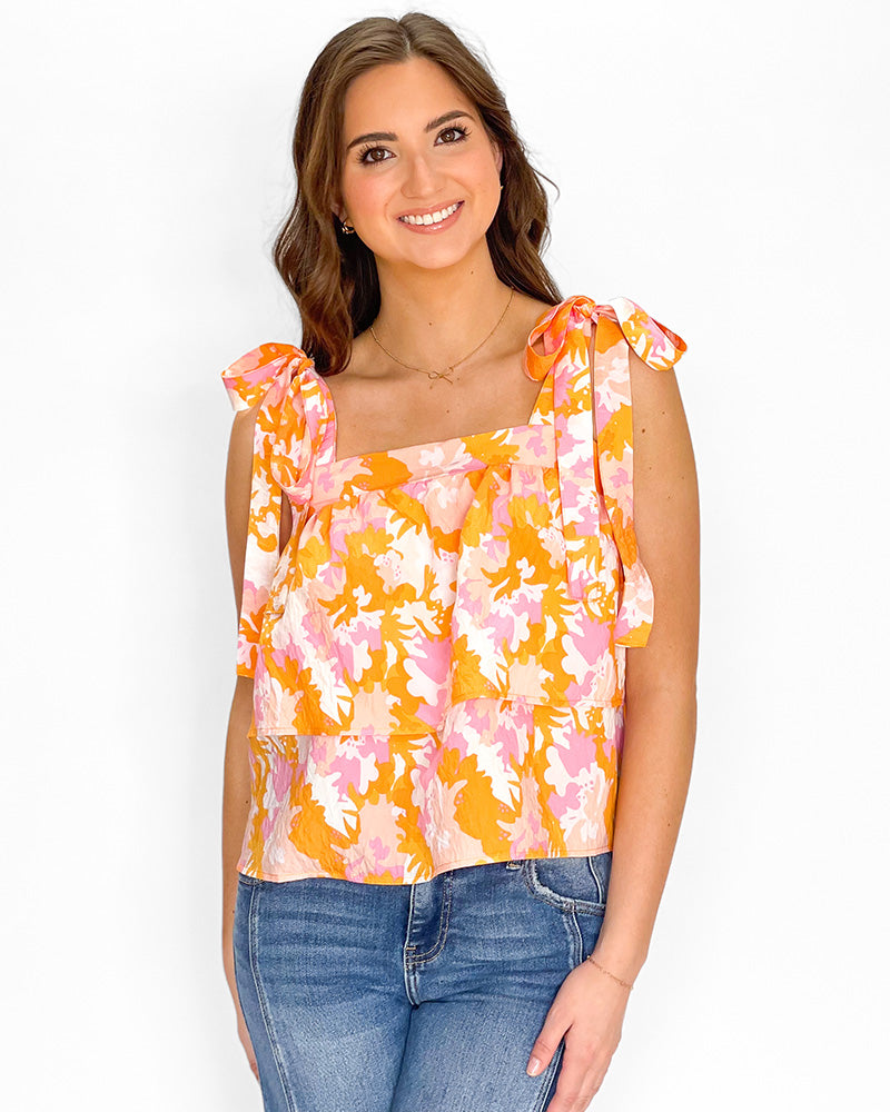 Michelle McDowell Sadie Spring Blooms Top – True Orange Boutique