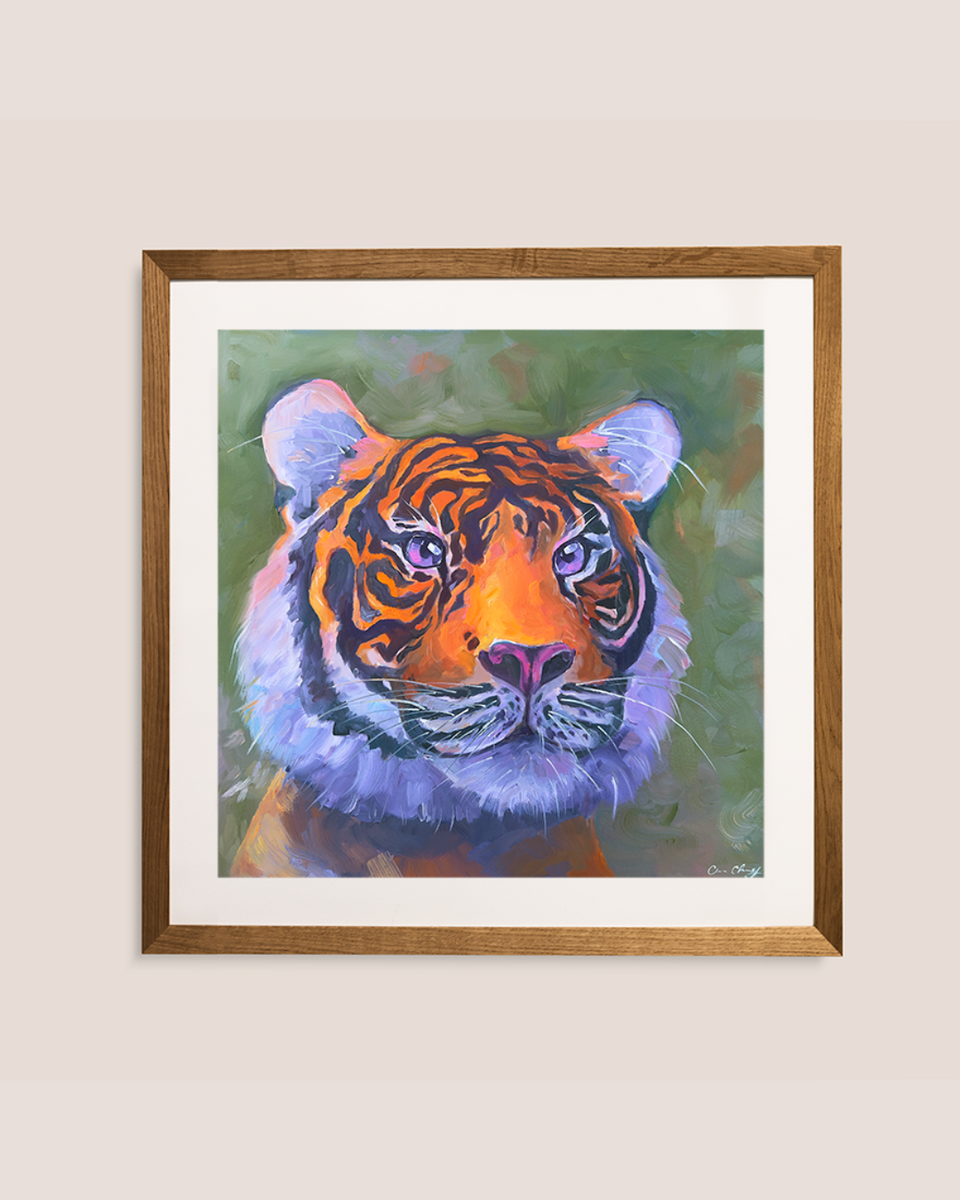 Cherry Day Art Bold Tiger Print – True Orange Boutique