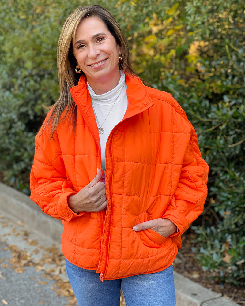 Orange Twist Puffer – True Orange Boutique