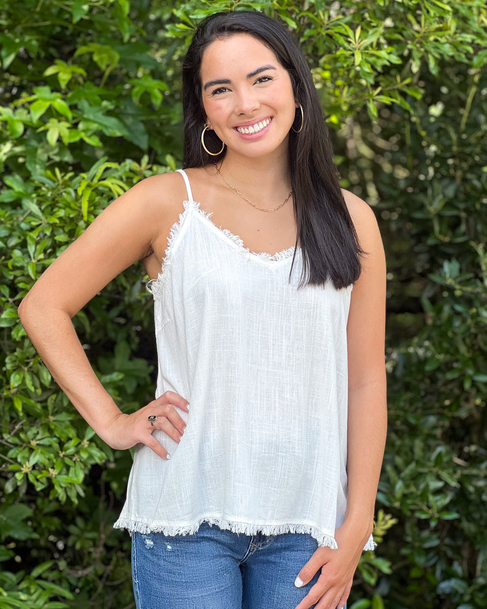 Riley Raw Edge Tank – True Orange Boutique
