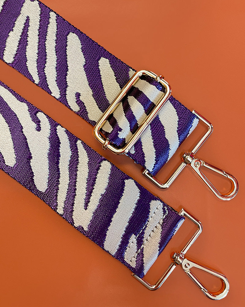 Purple Tiger Stripe Purse Strap – True Orange Boutique